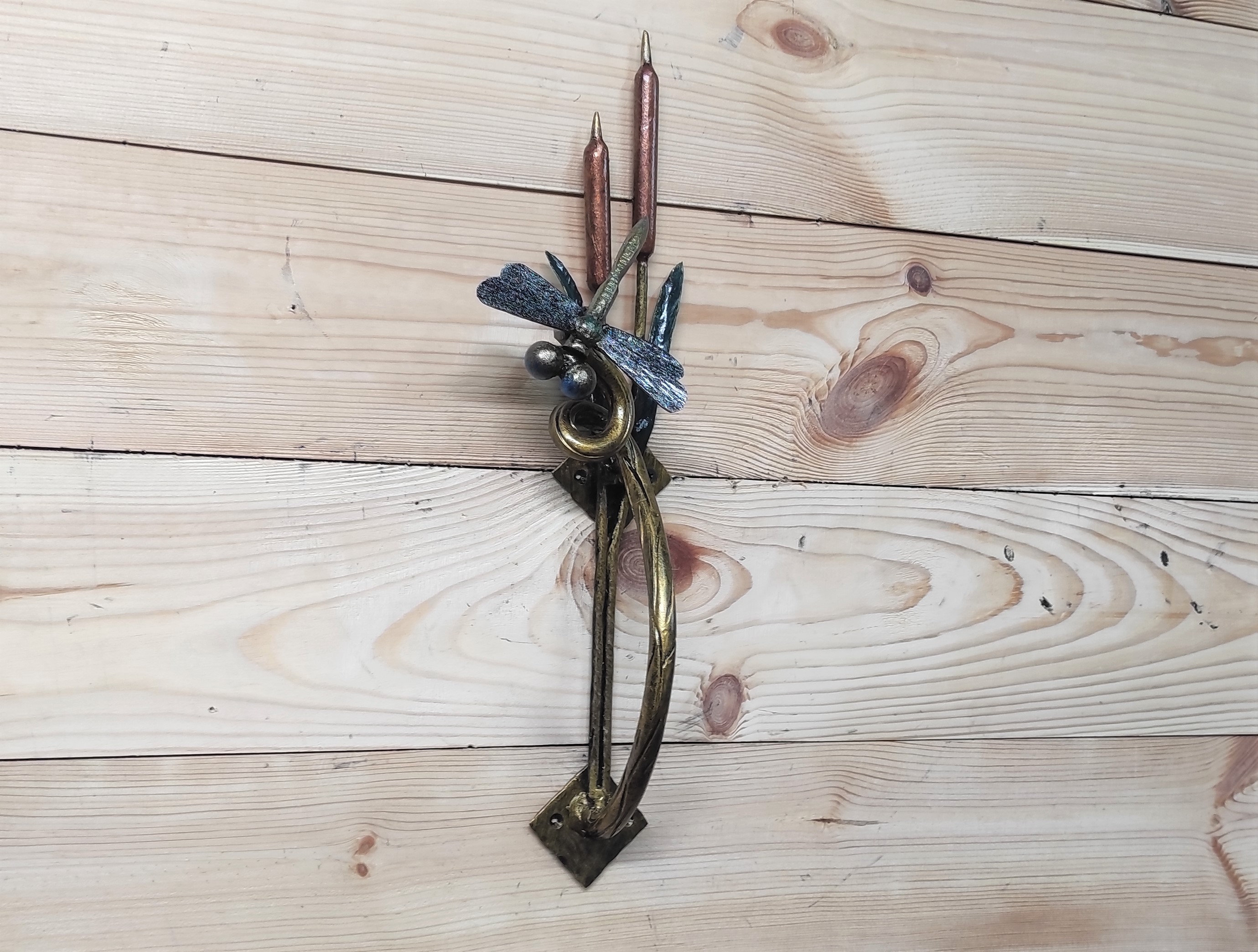 Dragonfly and Reed Barn Door Handle, Metal Door Pull - Etsy