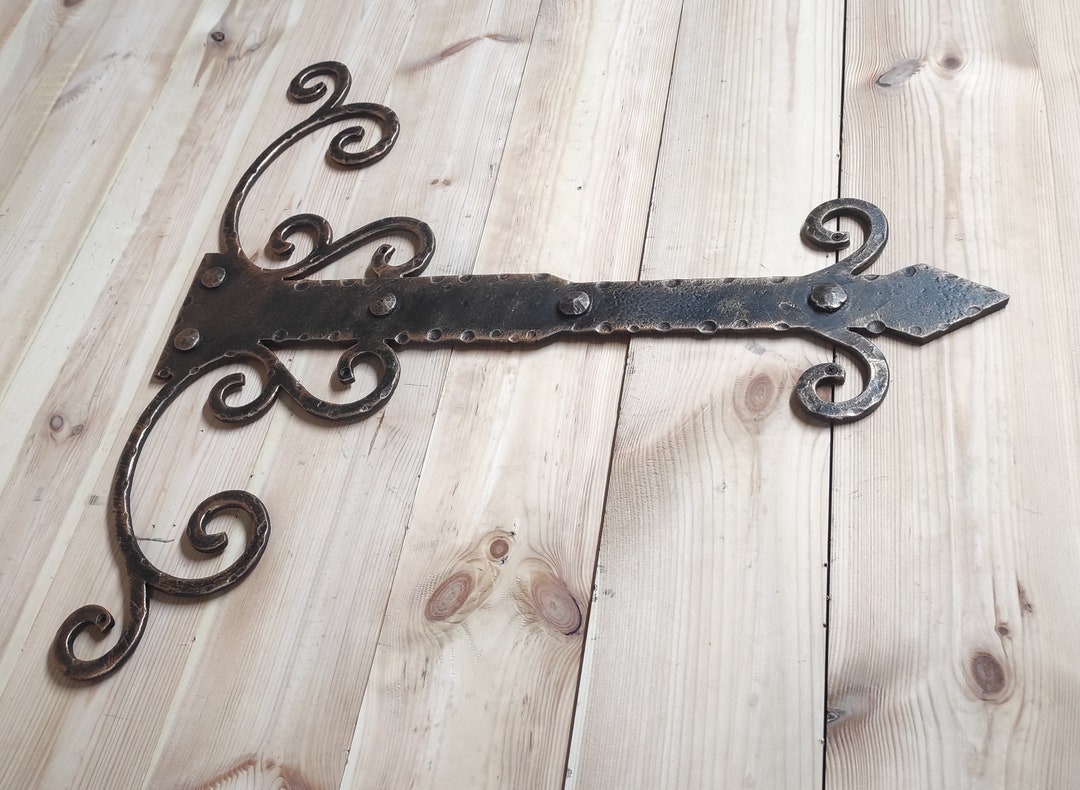 Decorative Door Hinges Forged Door Cover Hinges Door Decor Rustic Hinges Barn Hinges - Etsy