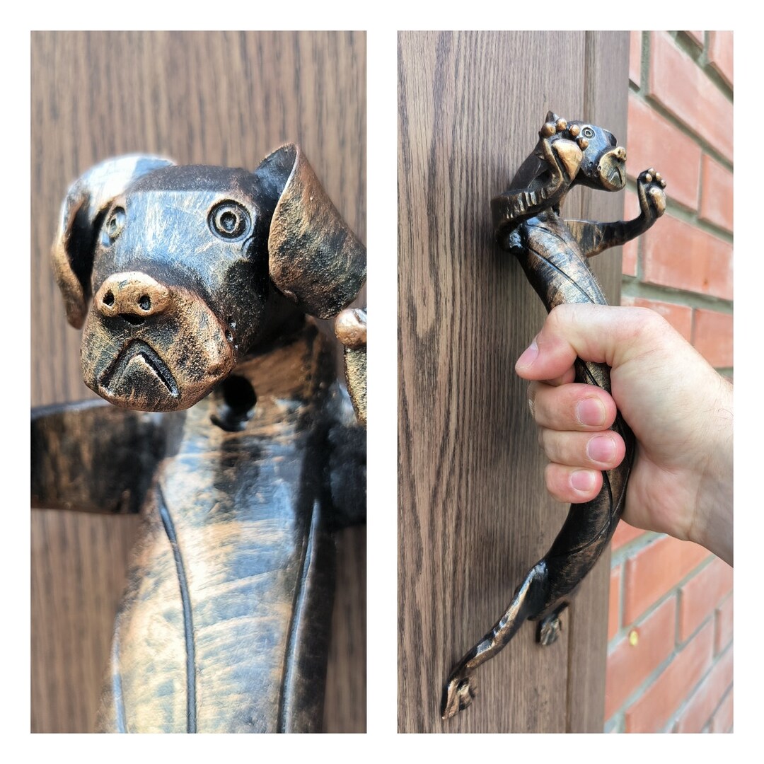 The Door Handle Dog, Barn Door Handle, Door Handle, Metal Handle, Hand ...