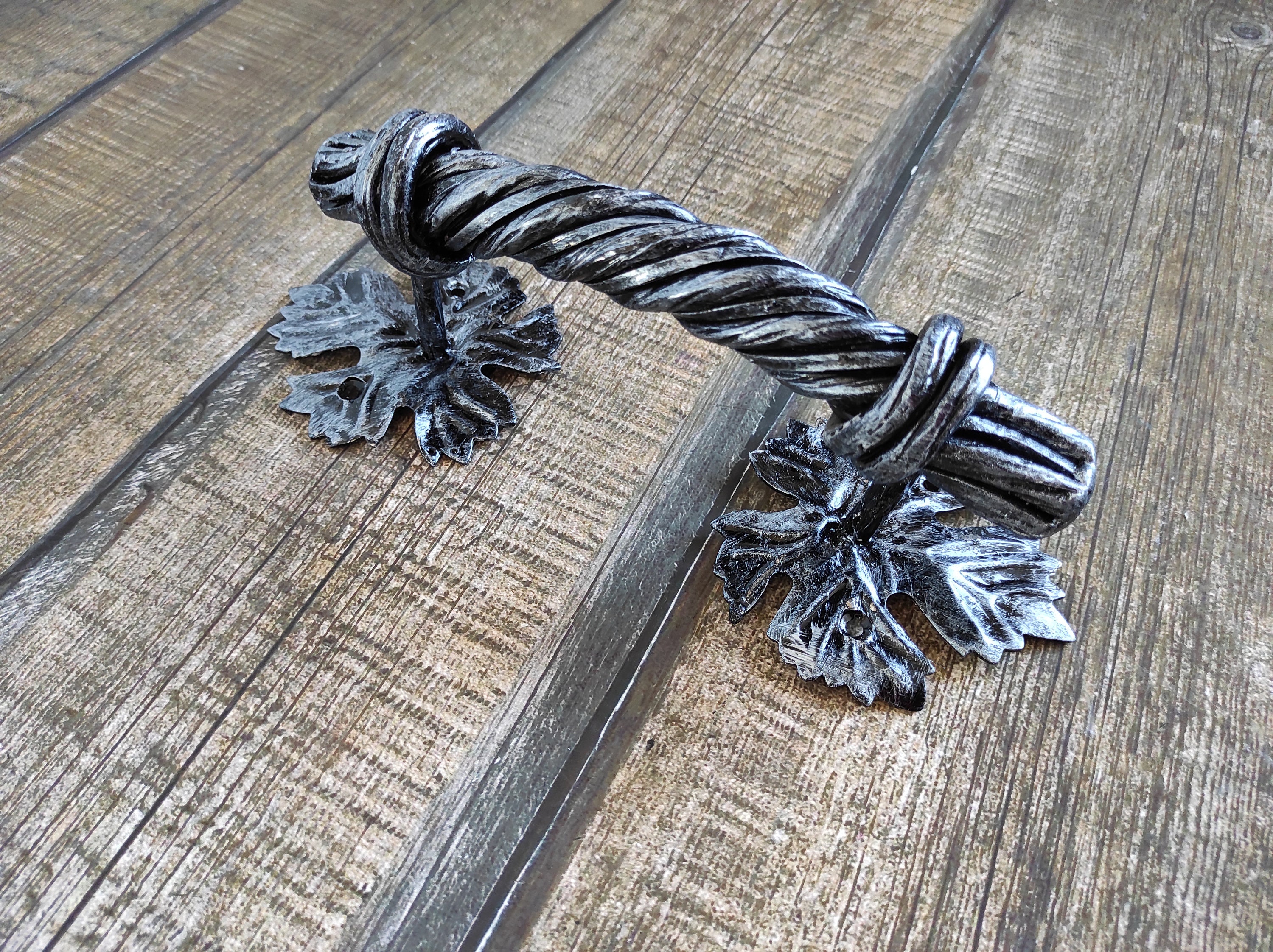 Forged iron door handles Barn door handle Door handle | Etsy