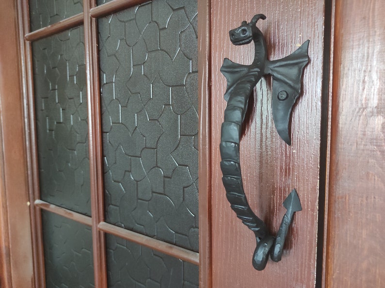 Dragon Door Handle in Antique, Medieval Style - Etsy