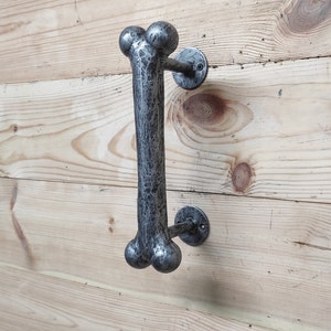 Hand Forged Dog Bone Door Handle: Metal Barn Door Hardware - Etsy