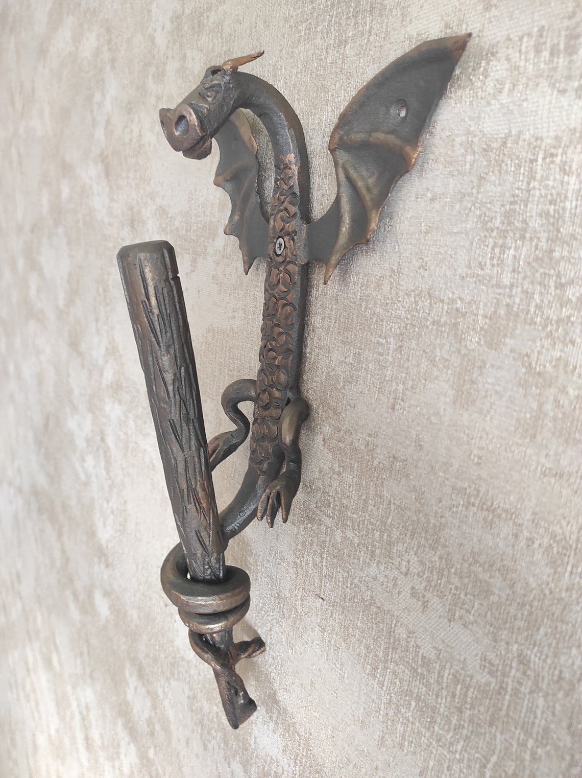 Dragon Door Handle in Antique Medieval Style - Etsy
