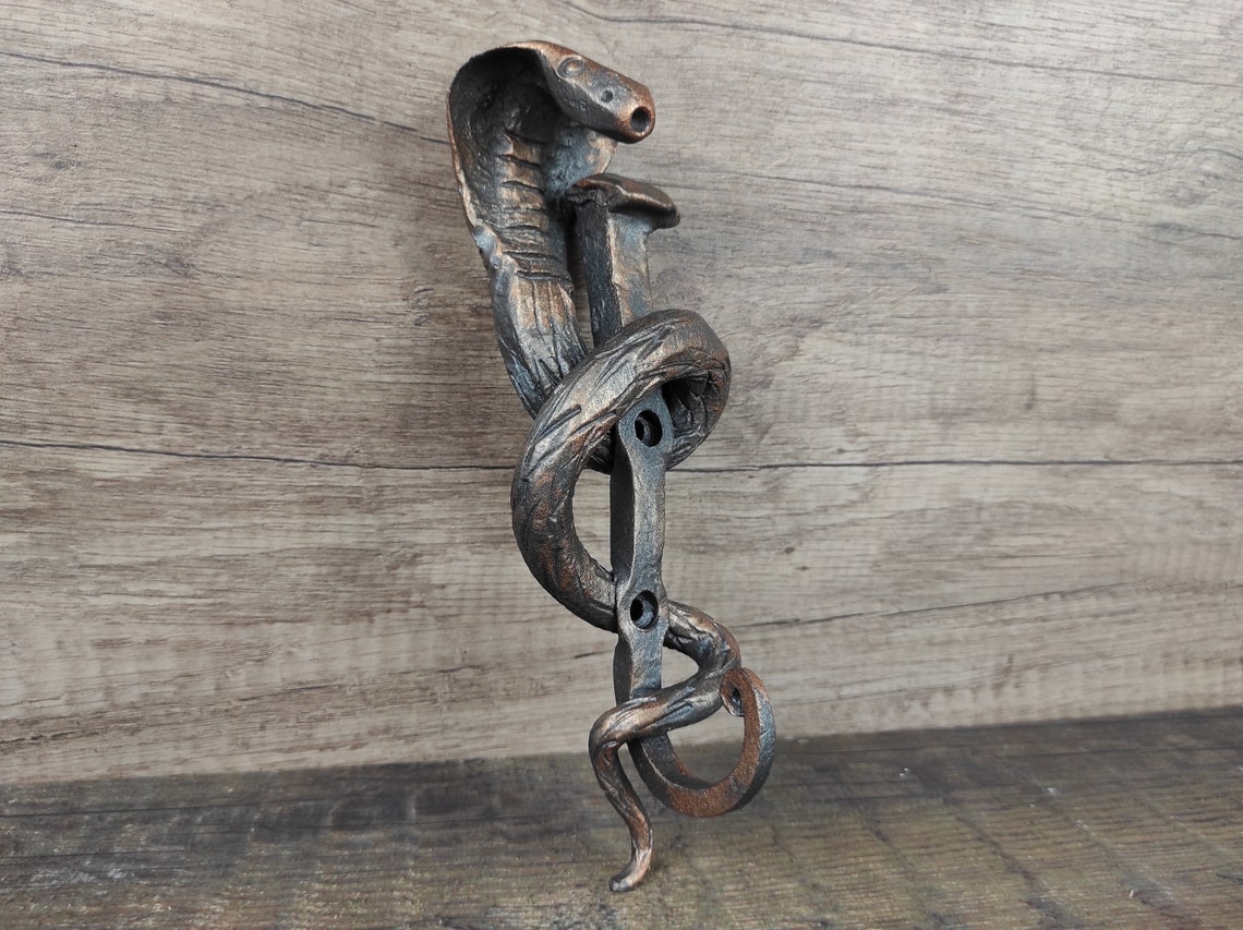 The Big Cobra on the Hook Handmade Wall Hook Iron Hook Metal - Etsy