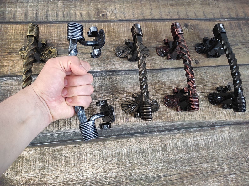 Door Handles Metal Door Handles. Metal Handle Hand Forged | Etsy