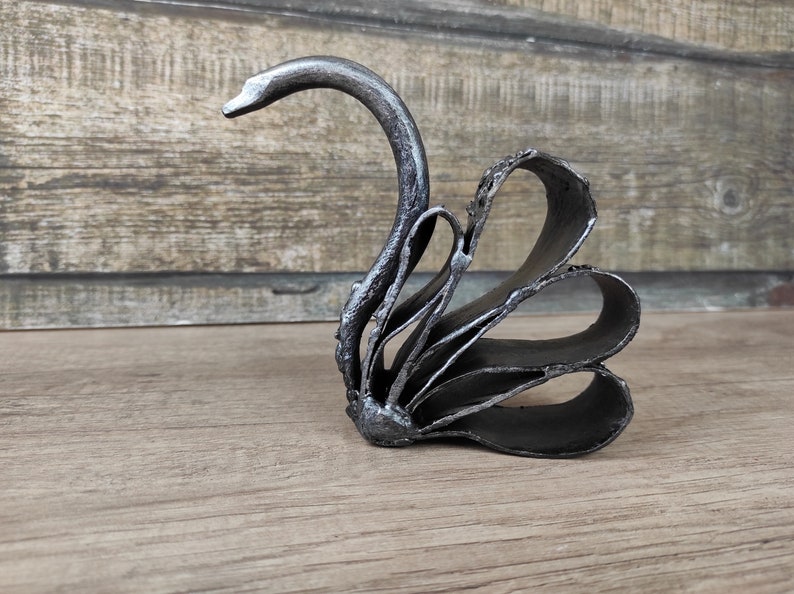 Sculpture Swan Metal Swan Metal Animal Forged Swan Iron | Etsy