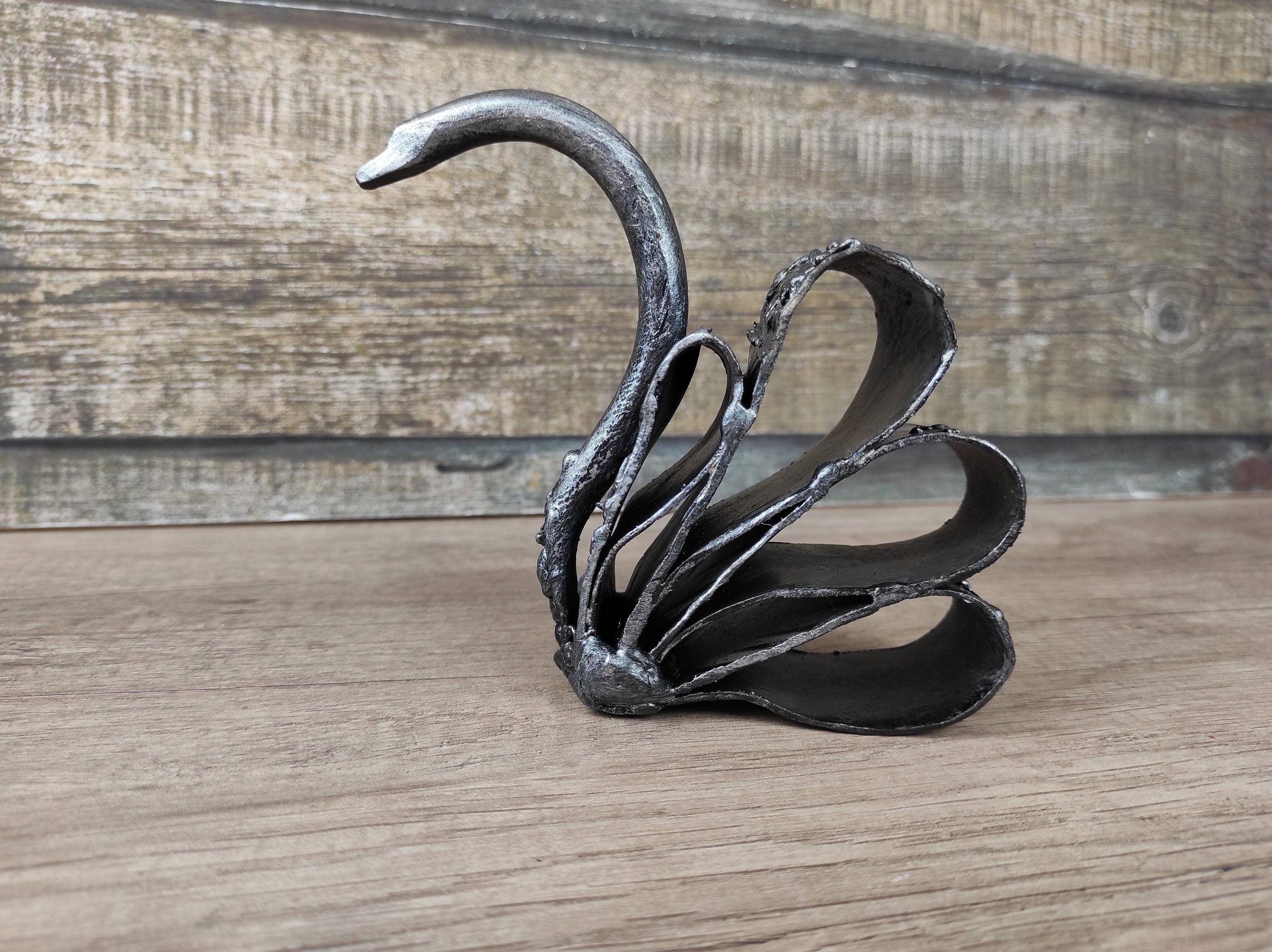 Sculpture Swan Metal Swan Metal Animal Forged Swan Iron - Etsy