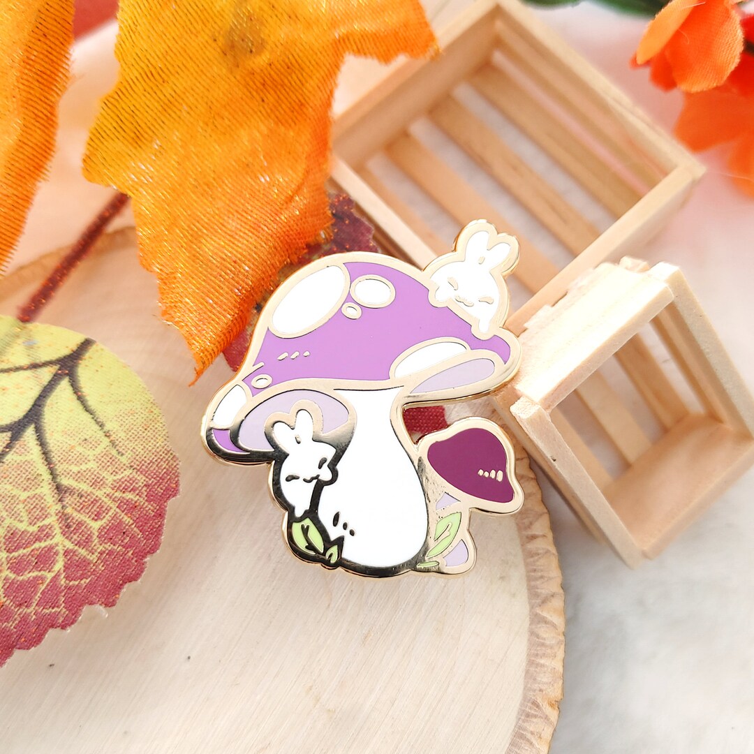 Bubble & Squeak With Mushroom Enamel Pin | Limited Edition - Etsy
