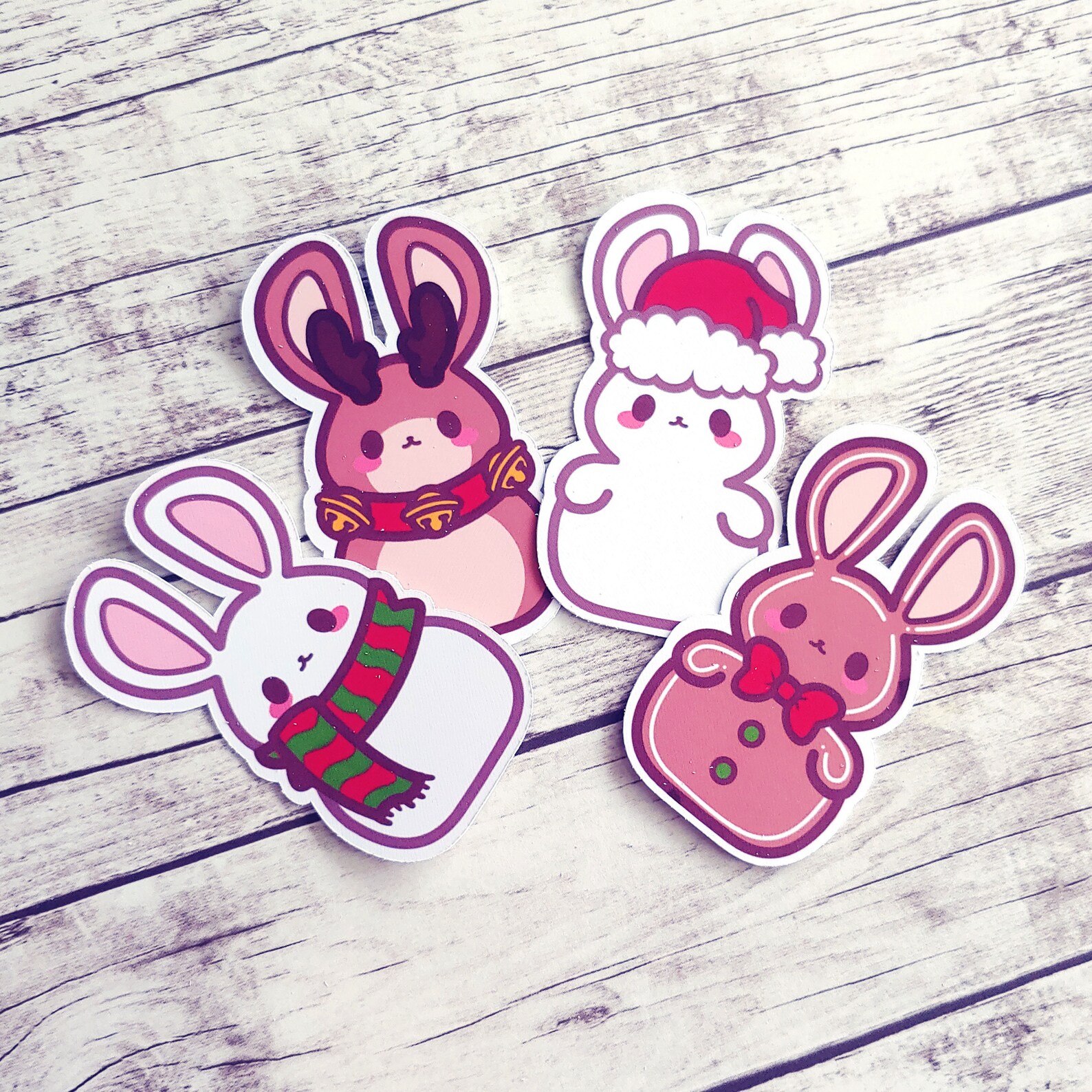 Holiday Buns Sticker Pack Handmade Stickers | Etsy