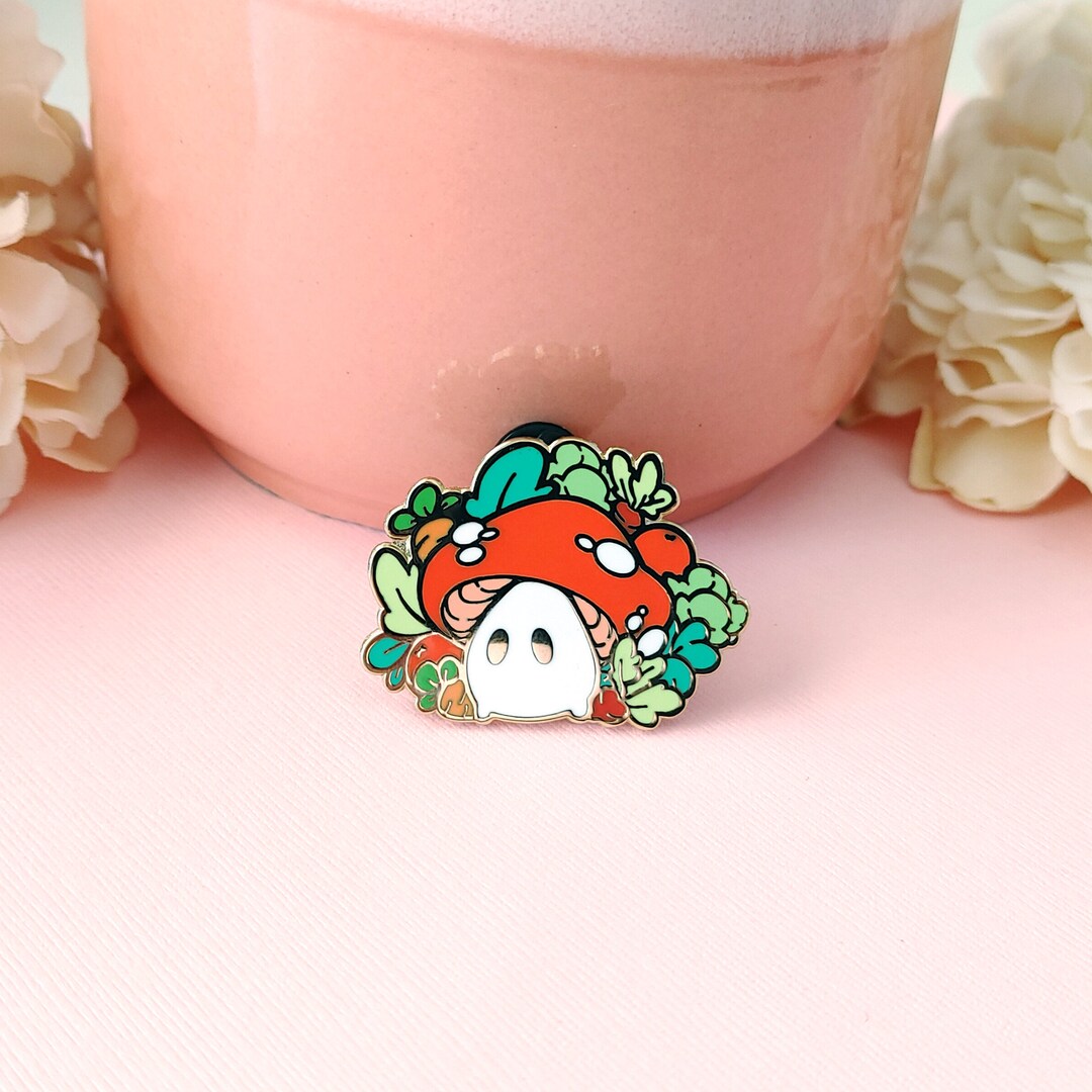 Mushroom and Veggies Enamel Pin Limited Edition - Etsy