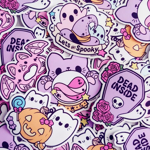 Mini Lets Get Spooky Halloween Sticker Pack Halloween Decal - Etsy