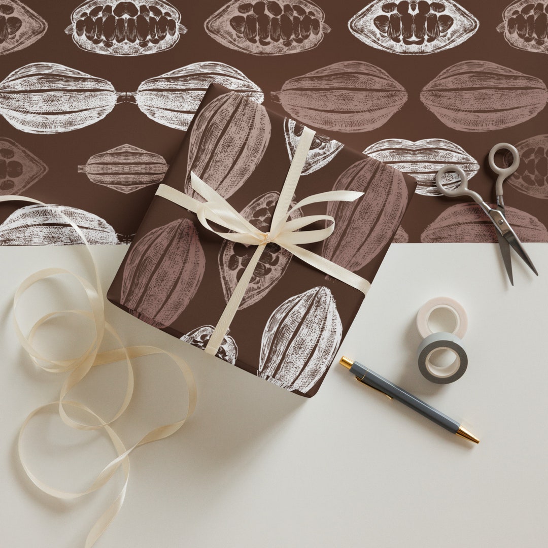 Cacao Wrapping Paper Sheets - Etsy