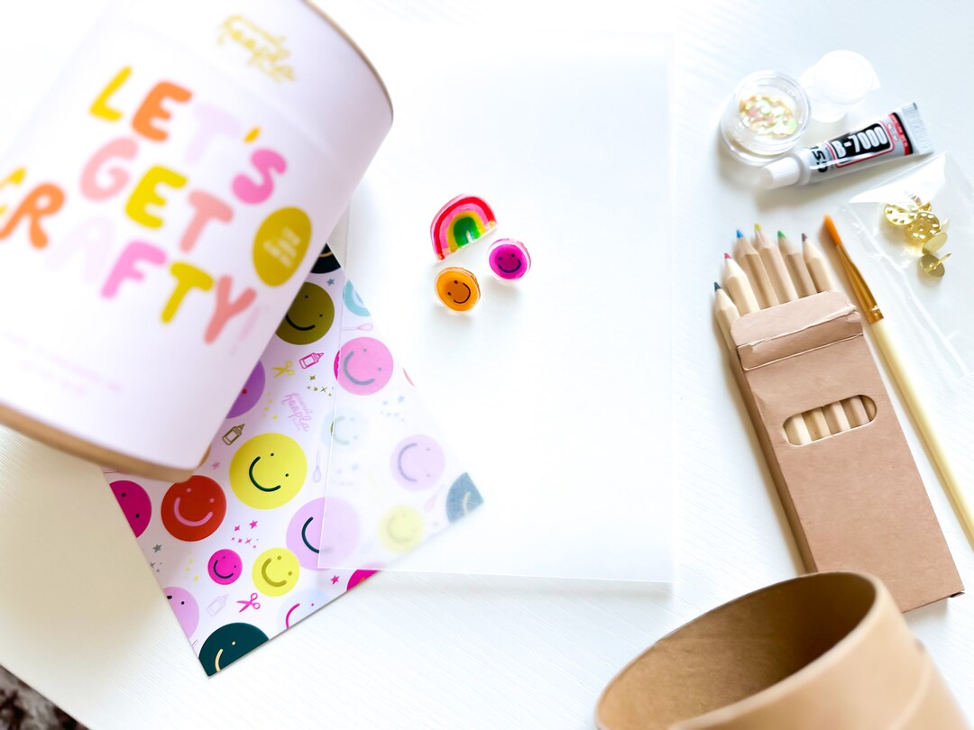 Shrinky Dink Pins DIY Craft Kit | Kids Craft | DIY Craft - Etsy