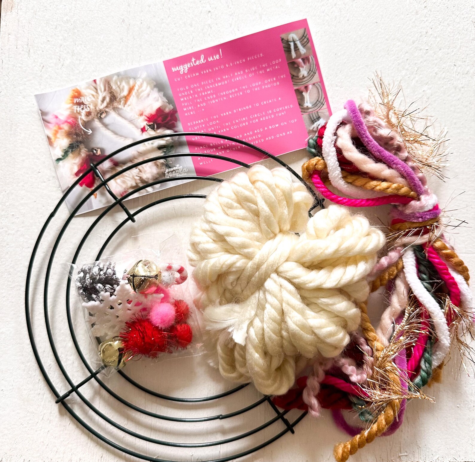 Christmas Yarn Wreath Craft Kit | Yarn Wreath Craft Kit | Kids Craft ...