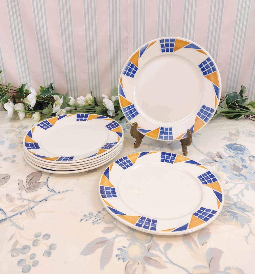 6 Congo Badonviller Dessert Plates - Etsy