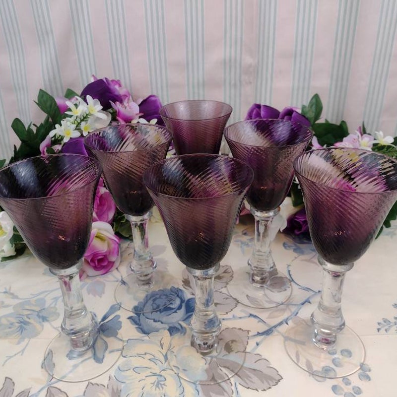 Colored Glass Stemware - Etsy