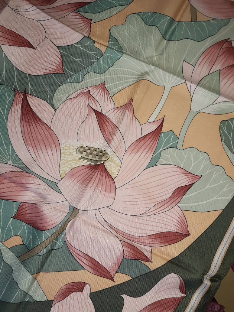 Hermès Lotus Flowers Square - Etsy