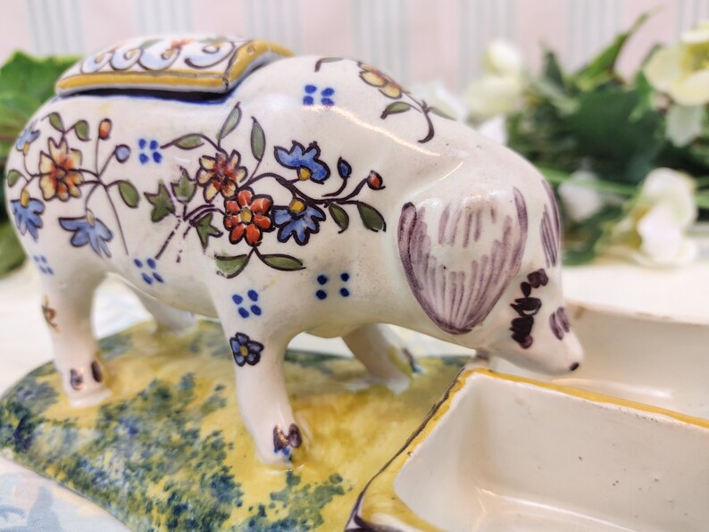 Mustard Pot Pig at the Watering Trough - Etsy