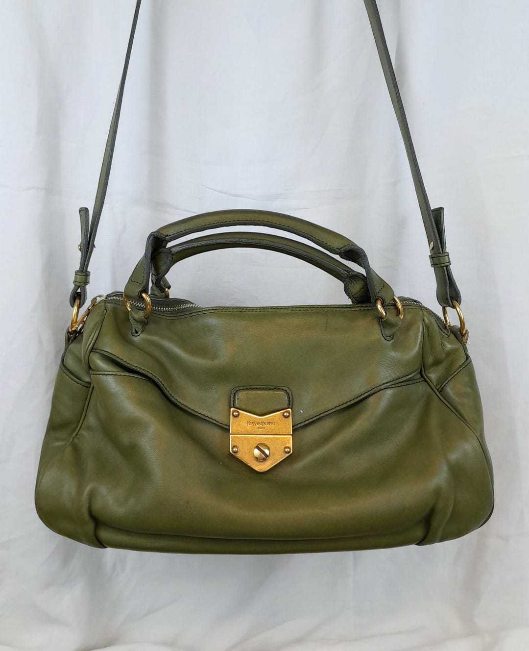 Yves Saint Laurent Green Dandy Bag - Etsy