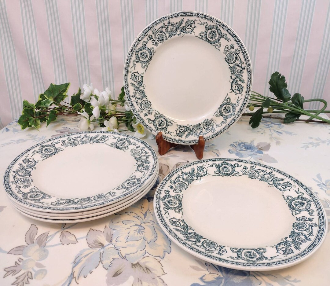 6 Longwy Plates Model Talma - Etsy