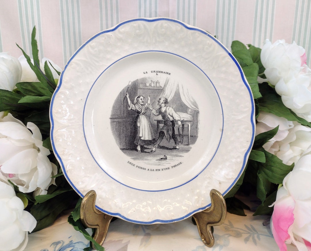 Clairefontaine Grammar Talking Plate - Etsy