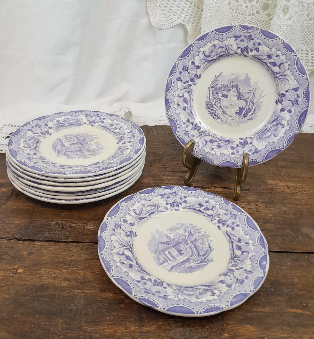 9 Sarreguemines Dessert Plates, 1900 - Etsy