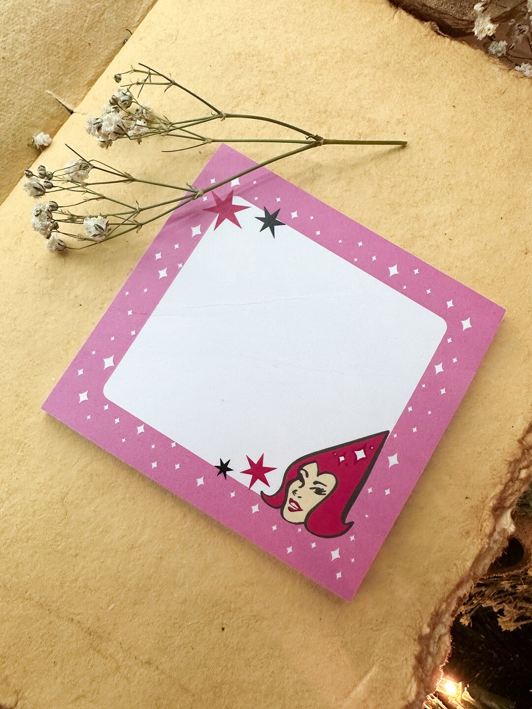 Wonder Witch Sticky Notes | Pink Wizarding Post It Stationery - Etsy