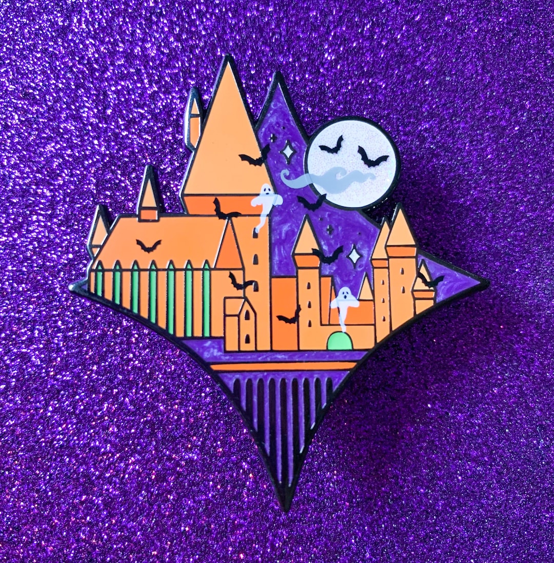 Magical Halloween Castle Enamel Pin | Spooky Wizarding Castle Lapel ...