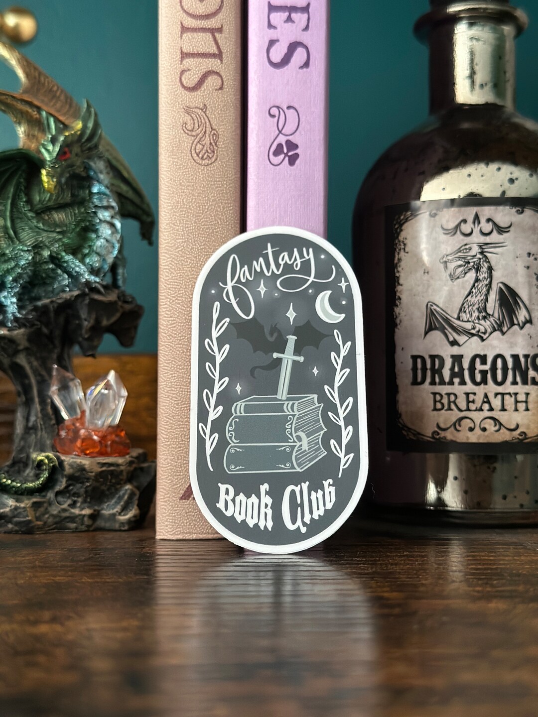 Fantasy Book Club Sticker | Matte Vinyl Sticker for Fantasy Book Lovers ...