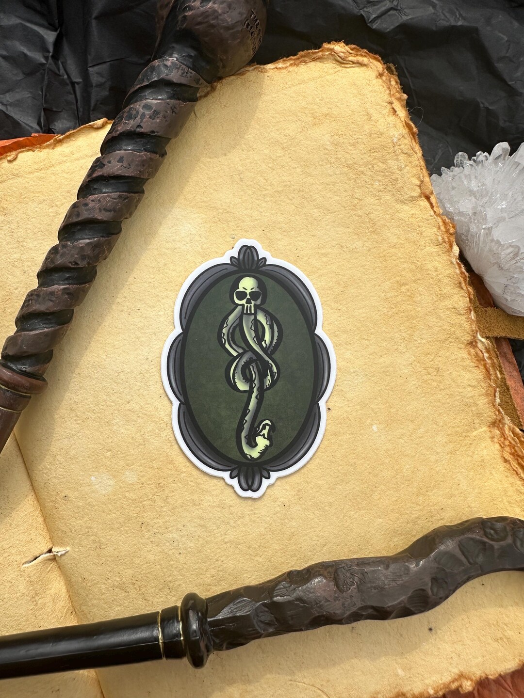 Death Eater Frame Vinyl Sticker | Wizarding Fanfic Kindle Sticker - Etsy