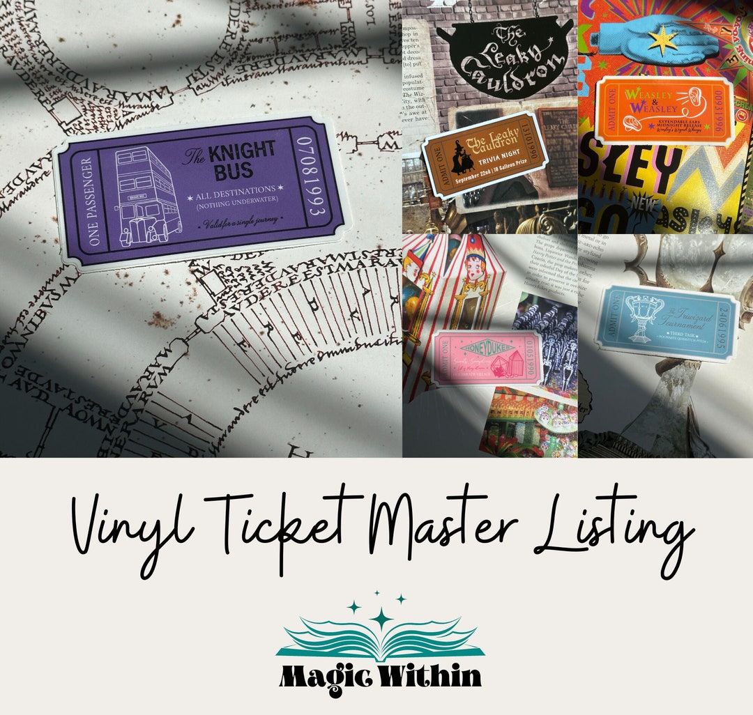 Wizard Ticket Vinyl Stickers | Master Listing for All Series of ...