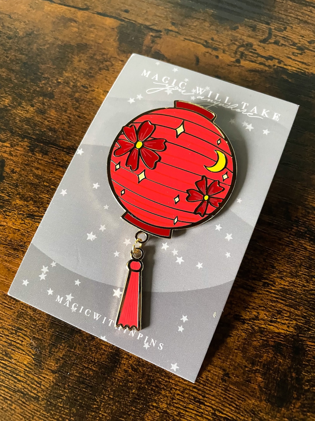 Celebration Lantern Pin | Red Asian Festival Lapel Badge - Etsy