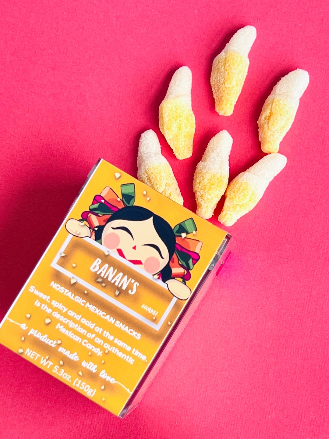 Banana Gummy, Gourmet Gummy, Mexican Candy, Fiesta, Mothers Gifts - Etsy