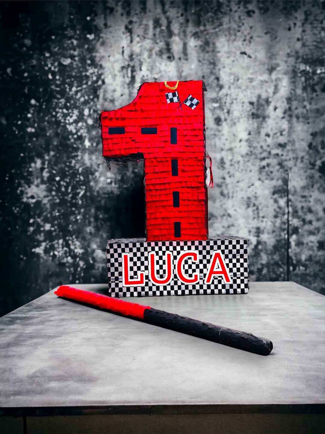 Number 1 PIÑATA Race Car Racing Party Party Piñata / First Birthday ...