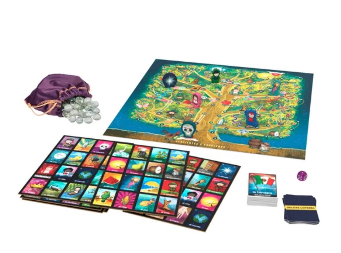 Lotería & Serpientes Y Escaleras Game Set – Mexican Family Board Games ...