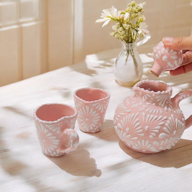Pink Tea Set - Etsy