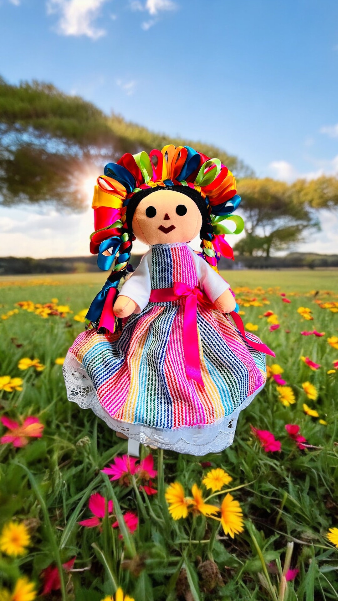 Mexican Lele Rag Doll 14” – Handmade Embroidered Folk Art Toy ...