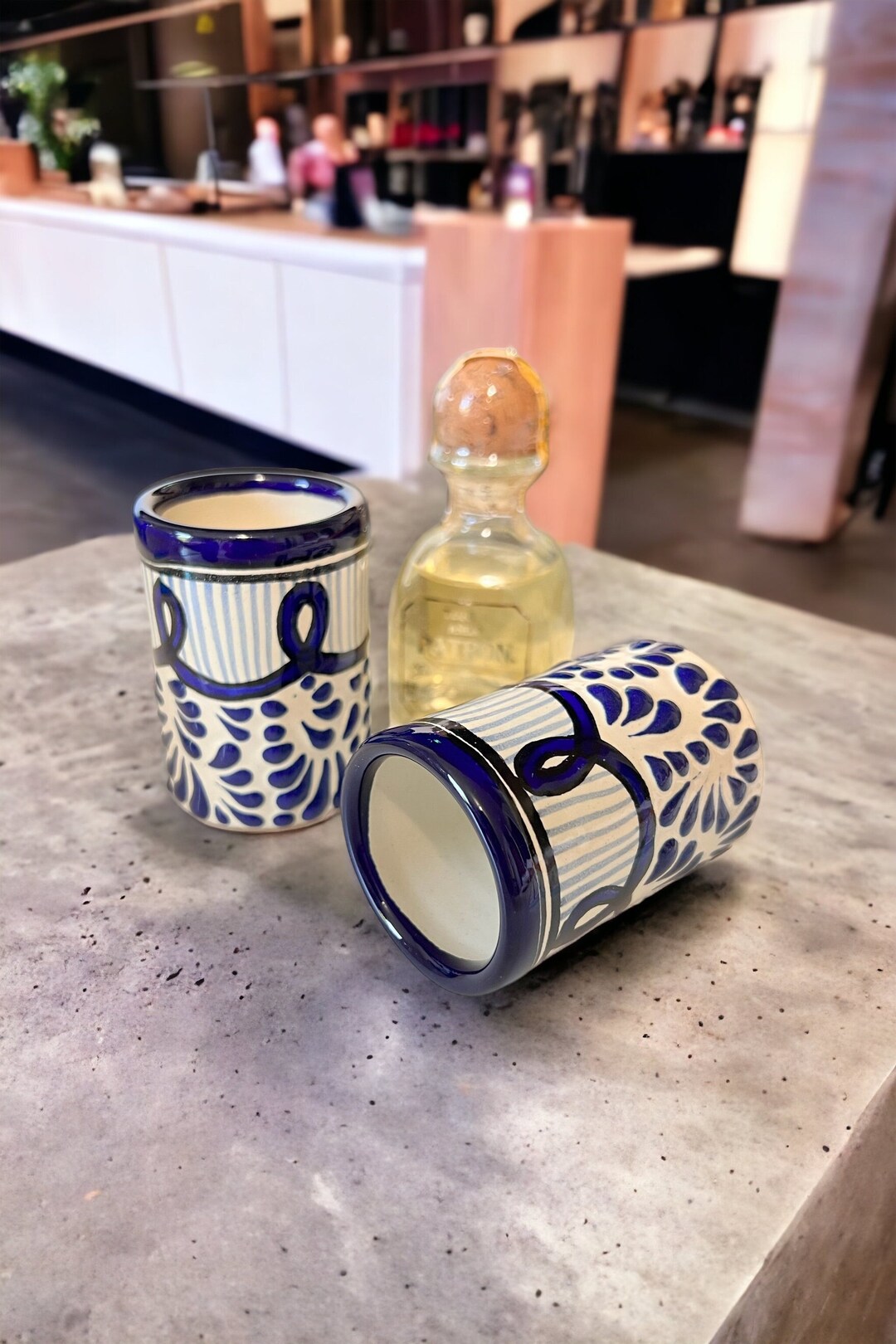 Blue Shot Glass - Traditional Talavera Bachelorette Party Weekend Glass ...