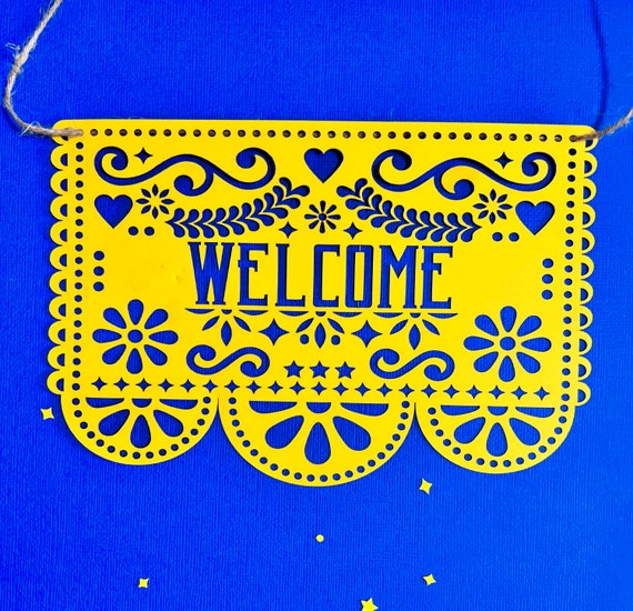 Bandeiras De Papel Picado 2 Peças Banners De Festa Mexicana Banners