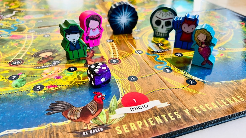 Lotería & Serpientes Y Escaleras Game Set – Mexican Family Board Games ...