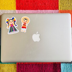 Lele and Panchito Mexican Doll Sticker With Tracking Number - Etsy