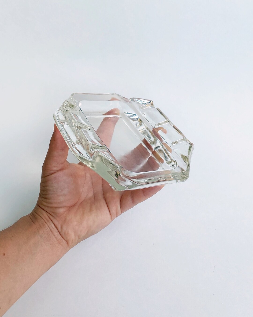 Vintage Self Extinguishing Ashtray Clear Glass Ashtray as - Etsy