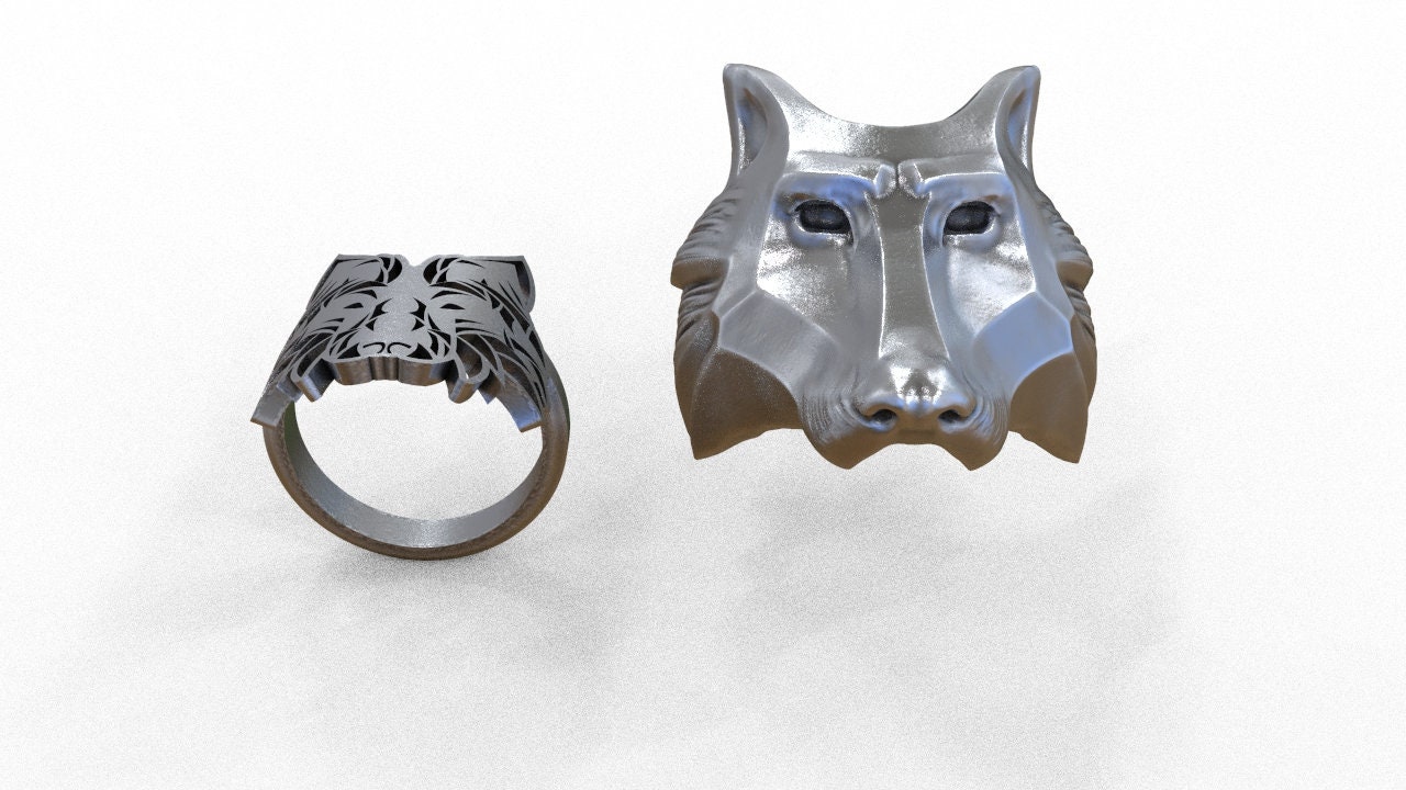 Ring Wolf 3d Model Stl 3d File Ring Jewelry/ STL File for 3D Printing ...