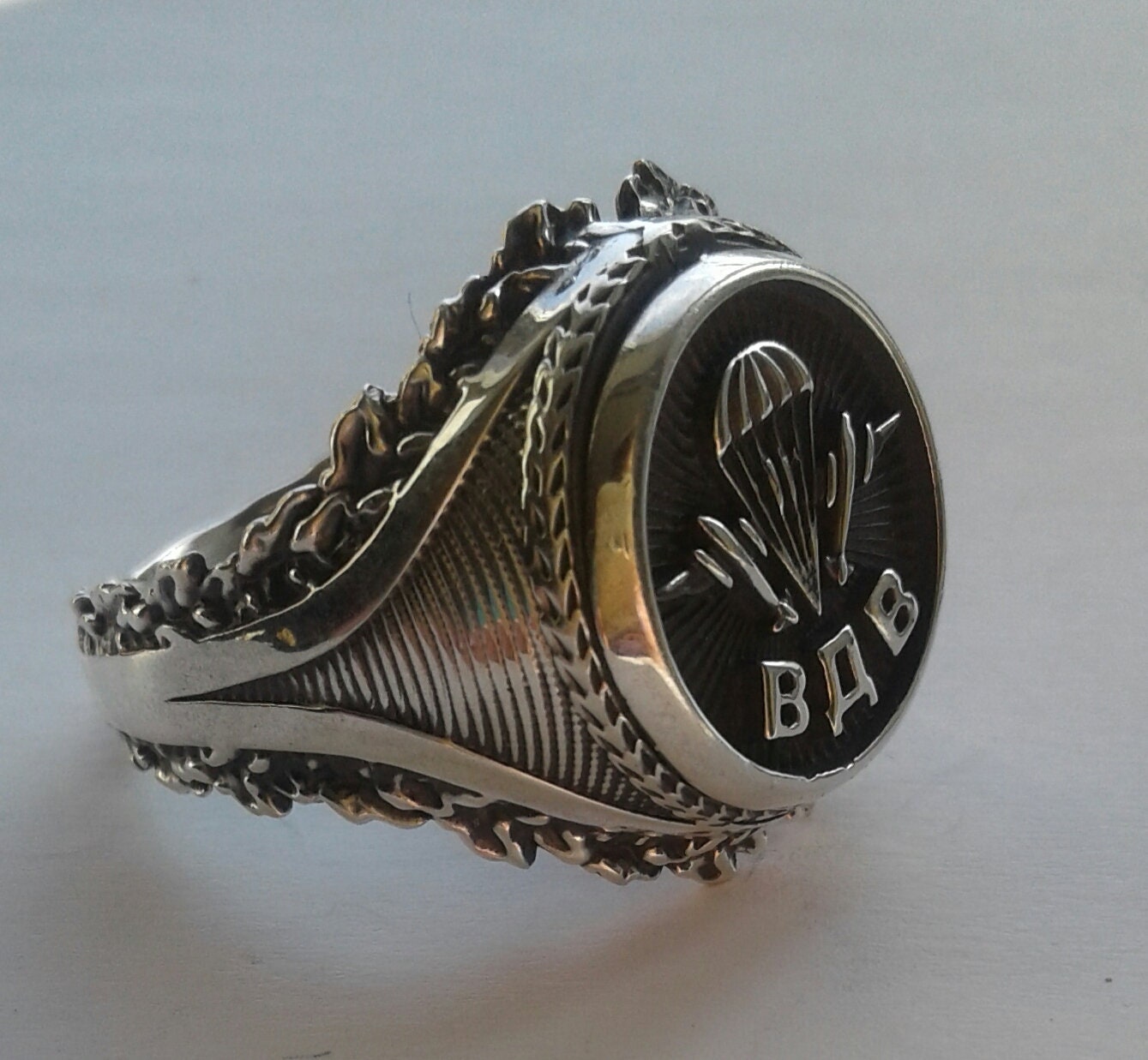 Military Airborne Rings Mens Signet 925 Sterling Silver - Etsy