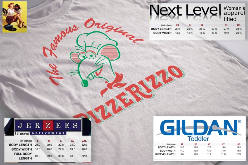 Pizza Rizzo PIZZERIZZ0 T-shirt the Famous Original Pizza - Etsy