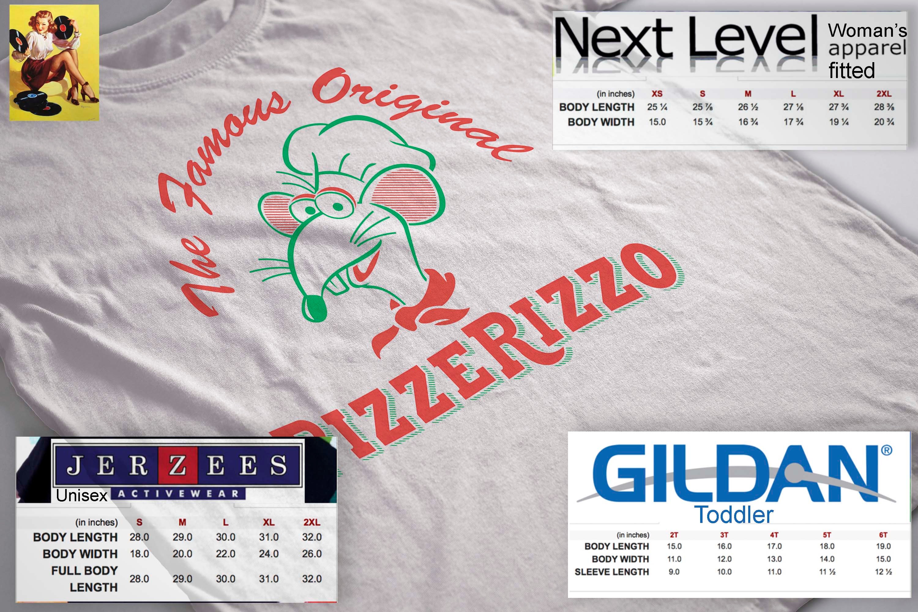 Pizza Rizzo PIZZERIZZ0 T-shirt the Famous Original Pizza - Etsy