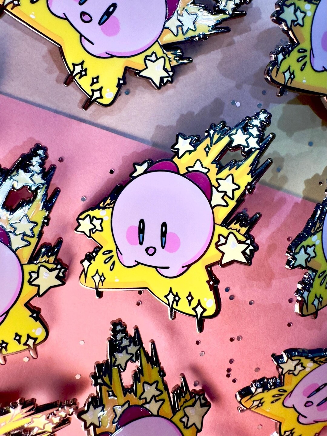 Kirby Riding Star - 1.75" Hard Enamel Pin - Etsy