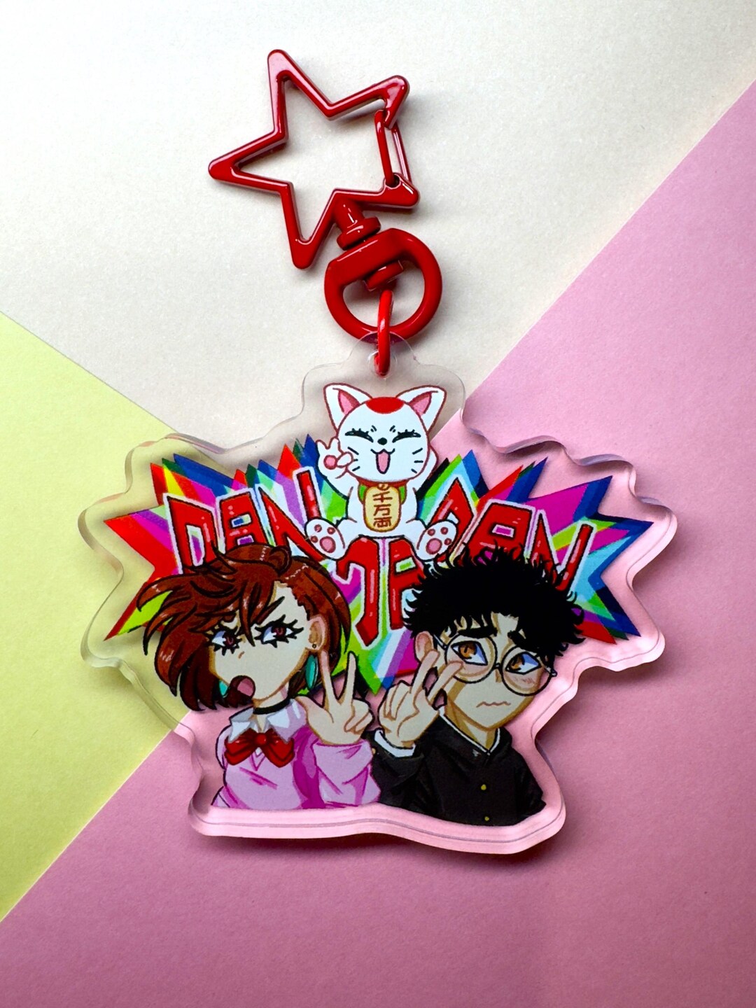 Anime Yokai Cat Ghost Girl Alien Boy - Double Sided Acrylic Keychain - Etsy