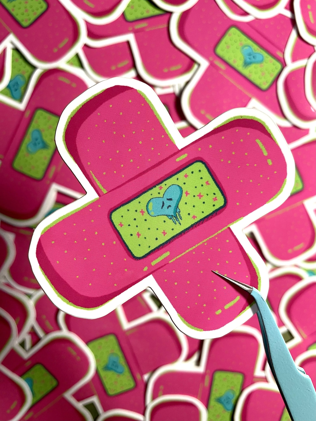 Cute Aesthetic Band-aid Glossy Vinyl Sticker - Etsy