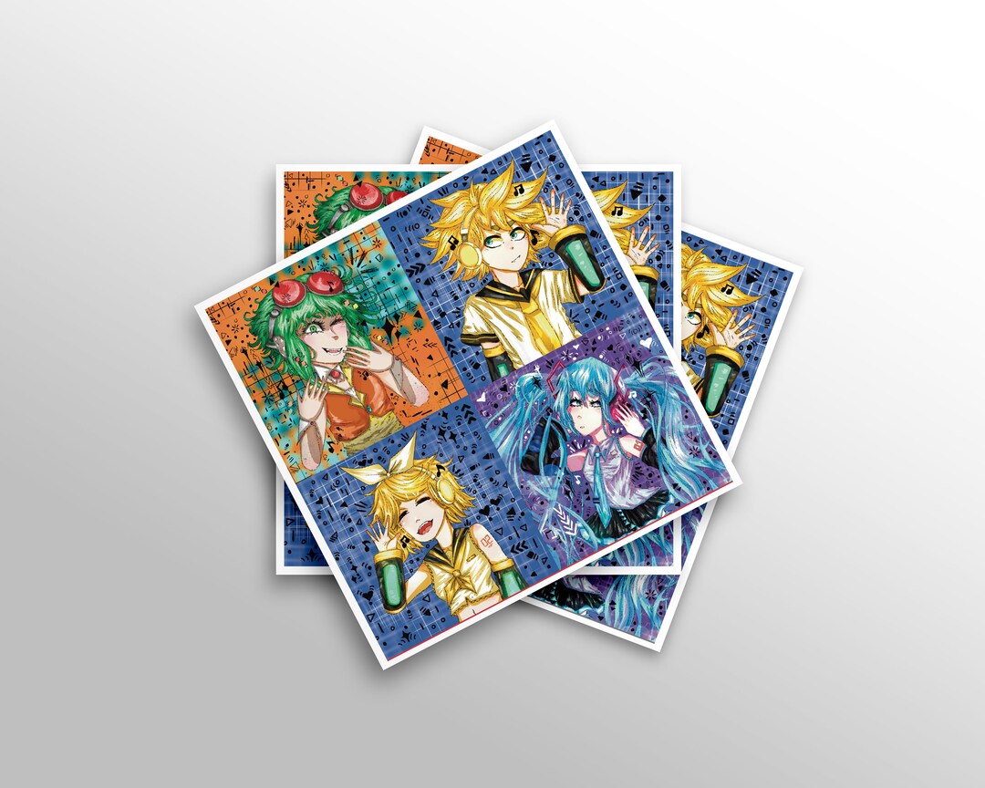 Vocaloid Characters - 4" X 4" Art Print - Etsy